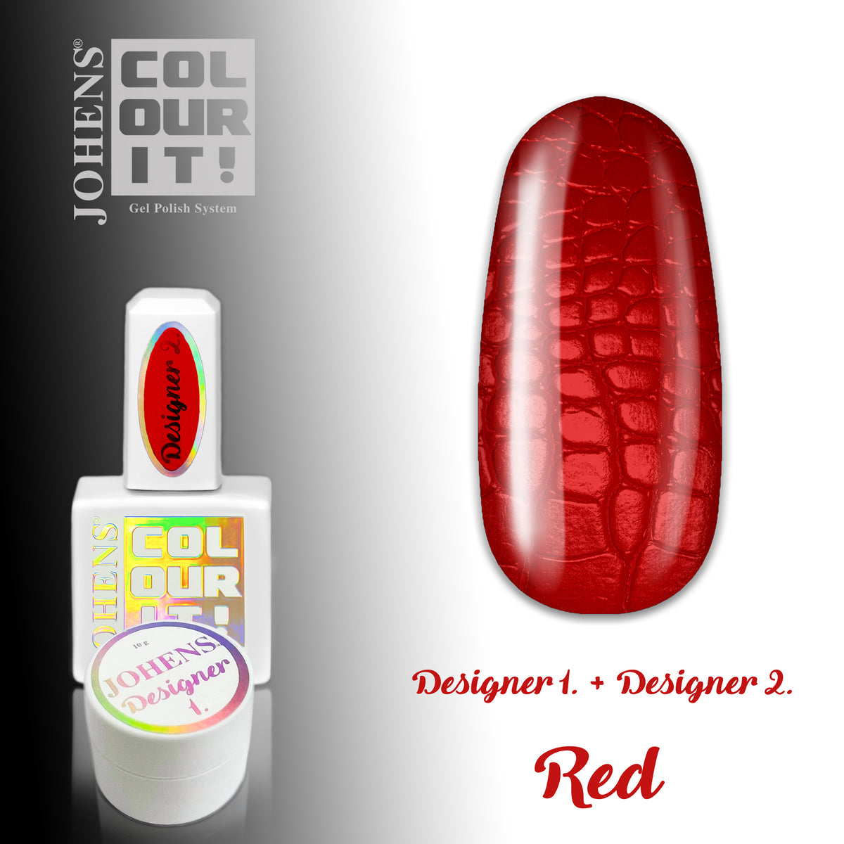 Designer Gel ~ Red + Clear – Johens®